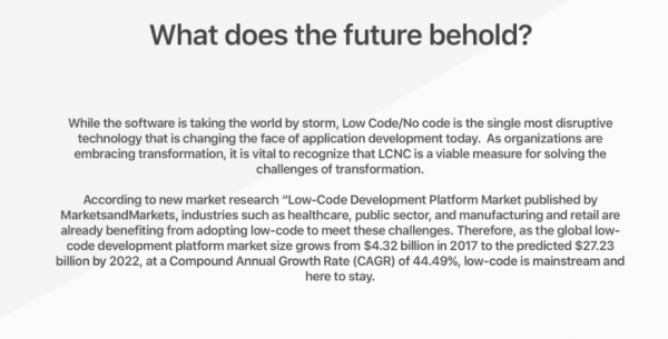 Low Code/No Code Development Market - Facts Unleashed!