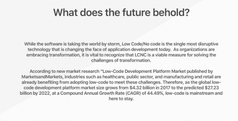 Low Code/No Code Development Market - Facts Unleashed!